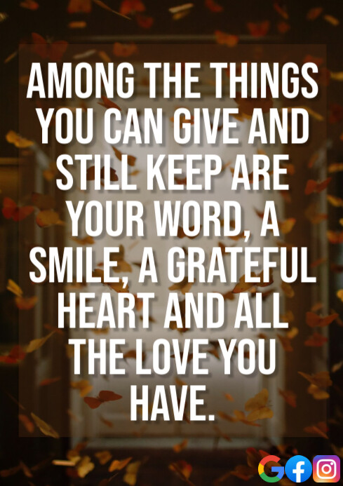 WORD AND HEART QUOTE TEMPLATE | PosterMyWall