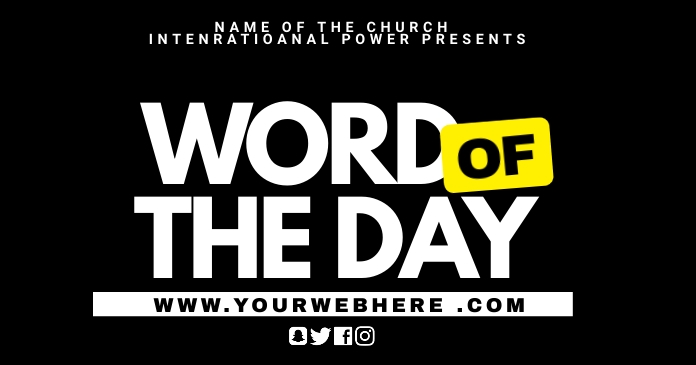Plantilla de word of the day | PosterMyWall