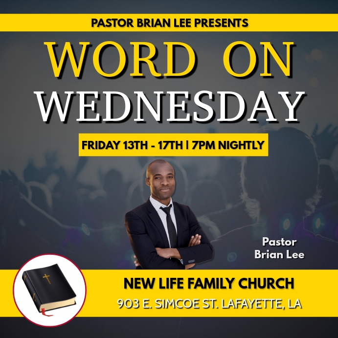 Copy of WORD ON WEDNESDAY CHURCH FLYER | PosterMyWall