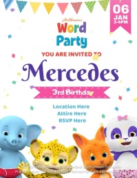 Word Party Template | PosterMyWall