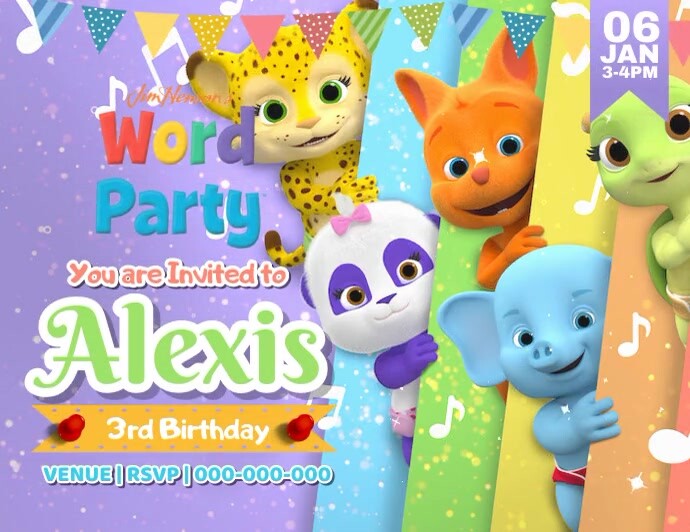 Word Party Template | PosterMyWall