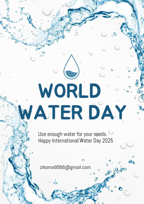 Copy of Word water day | PosterMyWall