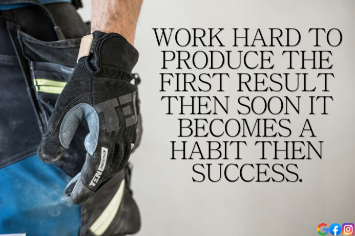 WORK AND SUCCESS QUOTE TEMPLATE | PosterMyWall