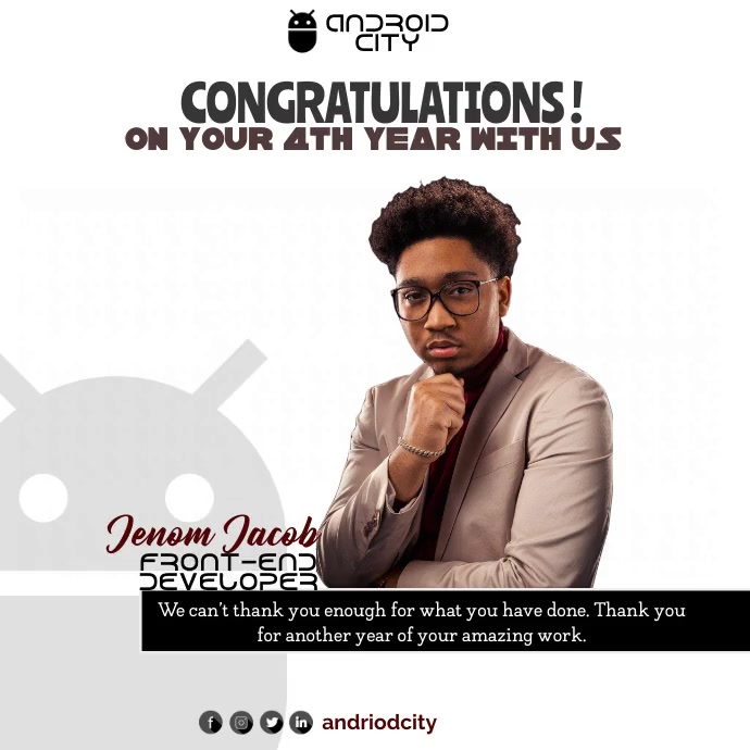 work anniversary (2) Template | PosterMyWall