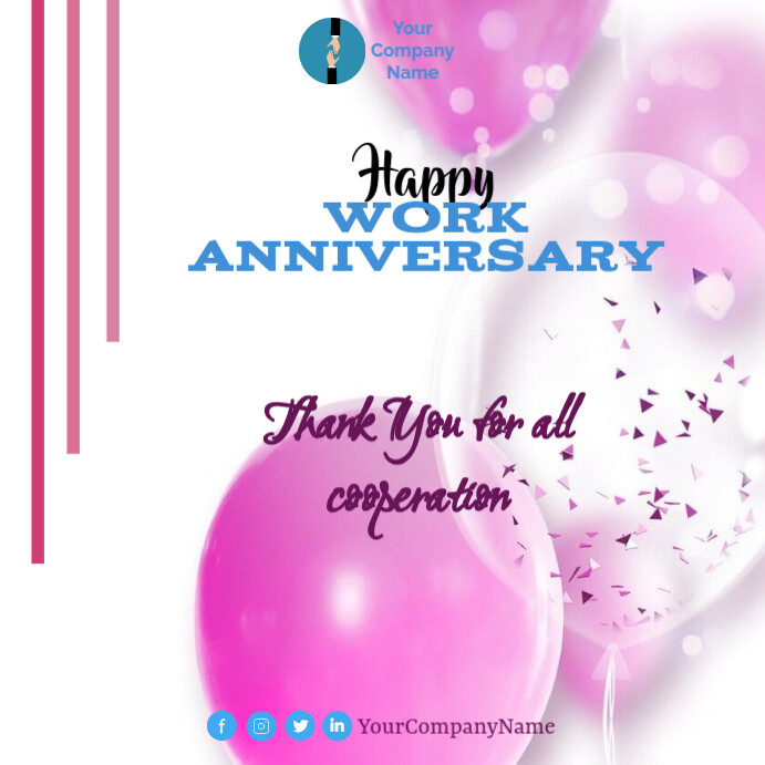 work anniversary Template | PosterMyWall