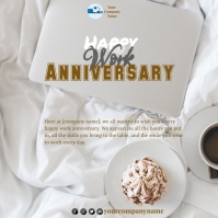Work Anniversary Wishes for Employee Template | PosterMyWall
