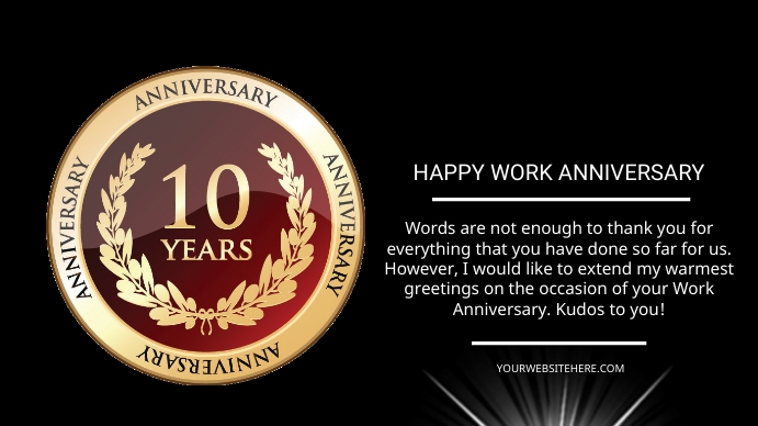 Copy of Work Anniversary | PosterMyWall