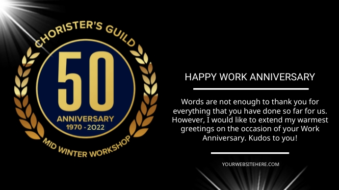 Work Anniversary Template | PosterMyWall