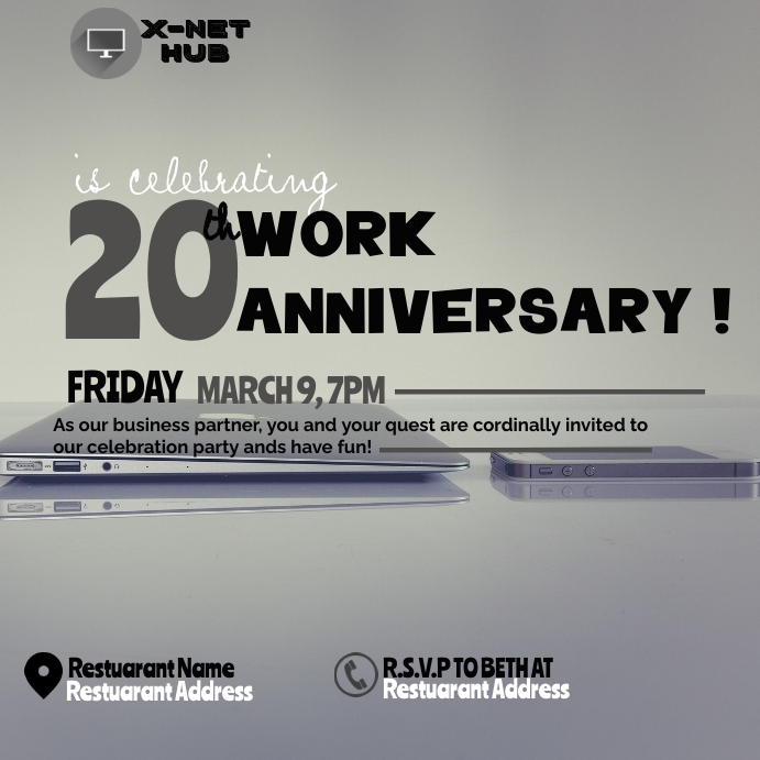 work anniversary Template | PosterMyWall