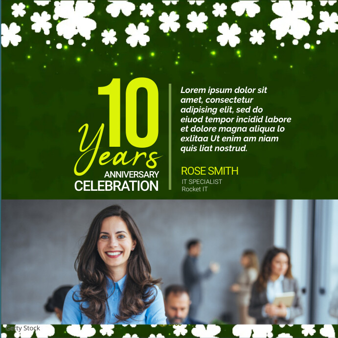 Work Anniversary Wish Template | PosterMyWall