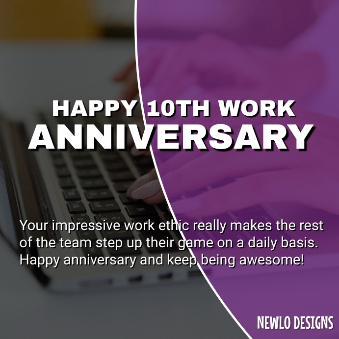 Work Anniversary Wishes Template | PosterMyWall