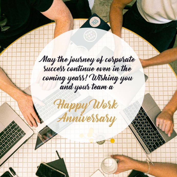 Work Anniversary Wishes Template | PosterMyWall