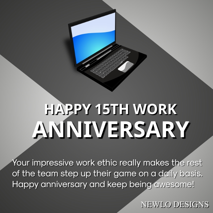 Work Anniversary Wishes Template | PosterMyWall