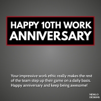 Work Anniversary Wishes Template | PosterMyWall