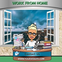 Work from Home Template | PosterMyWall