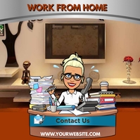 Work from Home Template | PosterMyWall