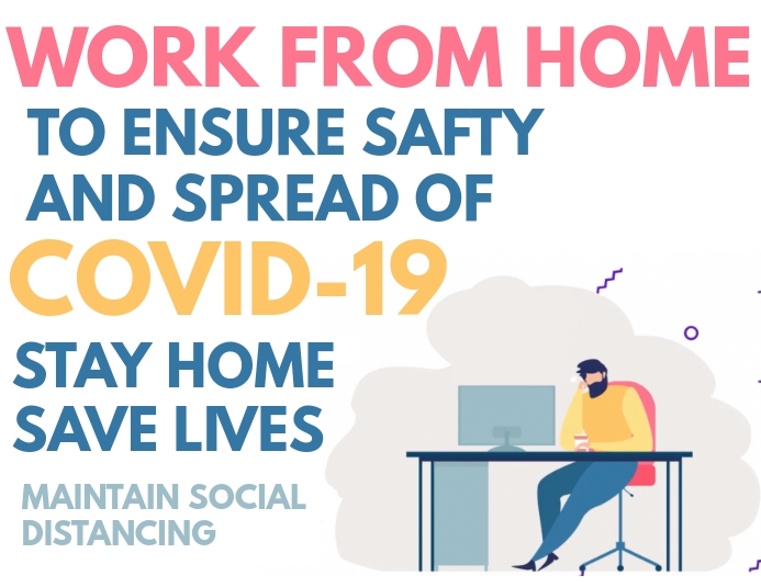 WORK FROM HOME FLYER Template | PosterMyWall