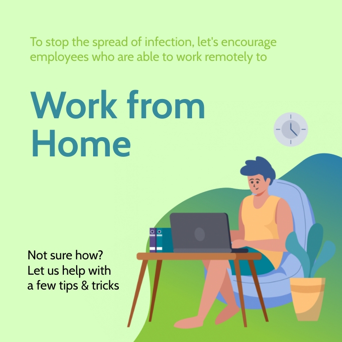 Work From Home Instagram Post Template | PosterMyWall