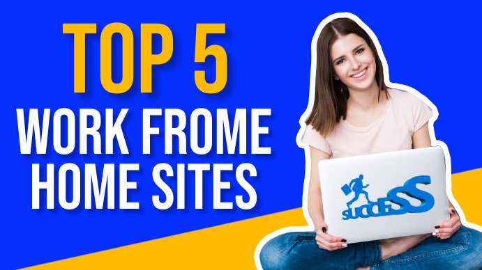 Work From Home Websites YouTube thumbnails te Template | PosterMyWall