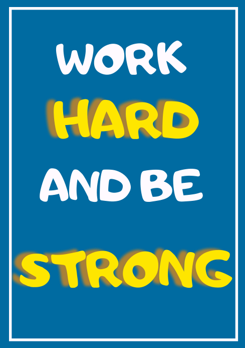 Work Hard Template | PosterMyWall