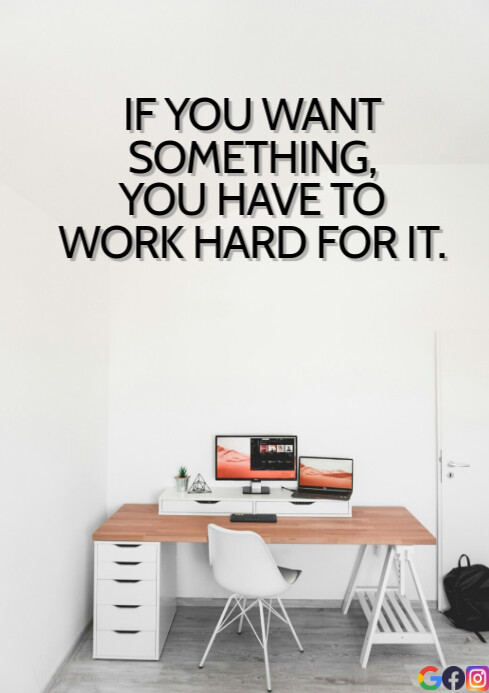 Copy of WORK HARD QUOTE TEMPLATE | PosterMyWall