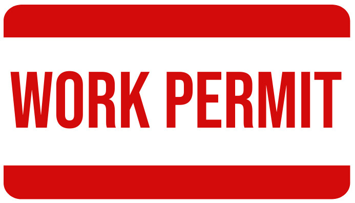 Copy of Work permit stamp isolated on white backgroun | PosterMyWall