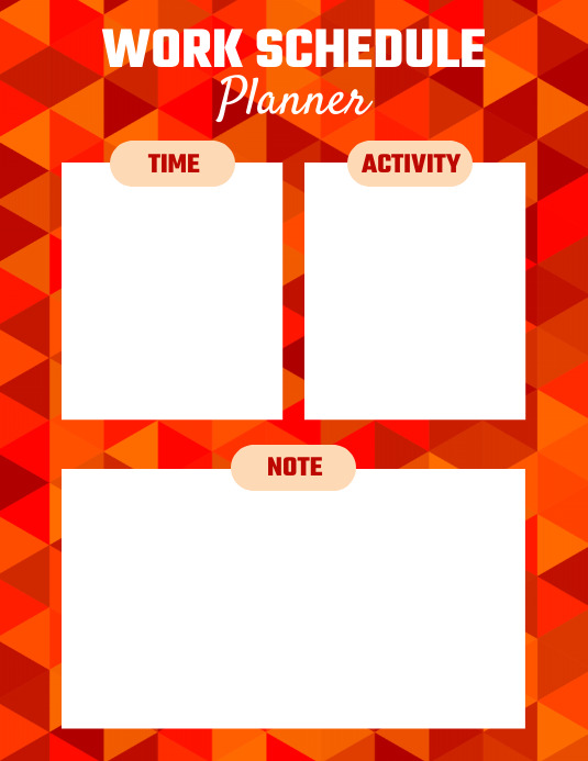 Copy of Work Schedule Planner | PosterMyWall