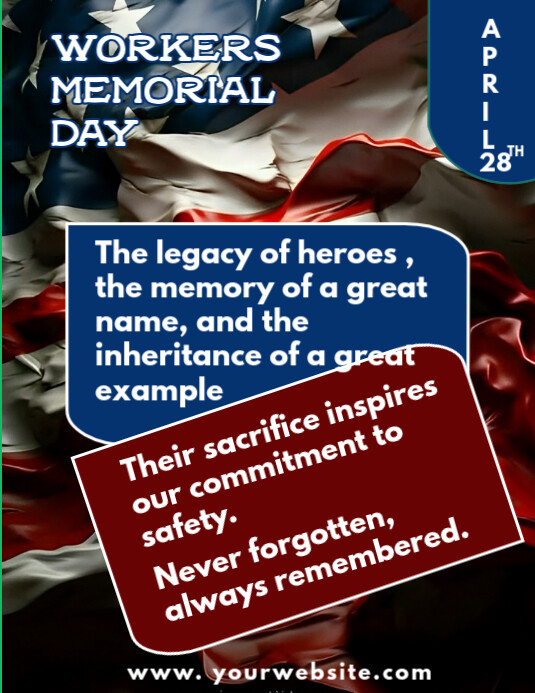 Plantilla de Worker Memorial Day | PosterMyWall