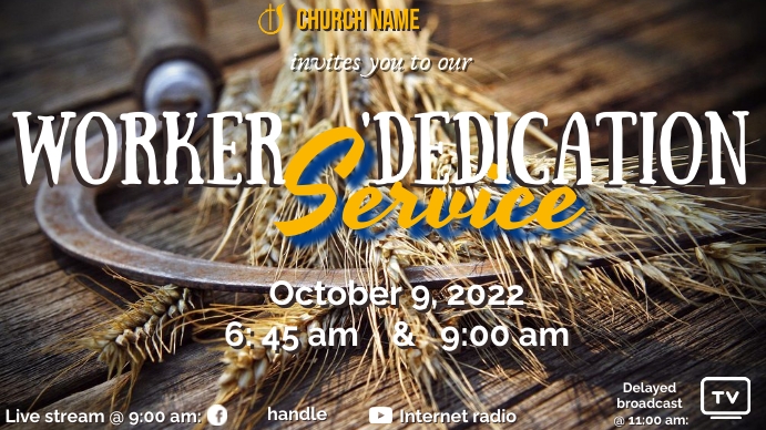 Workers' Dedication Service Template | PosterMyWall