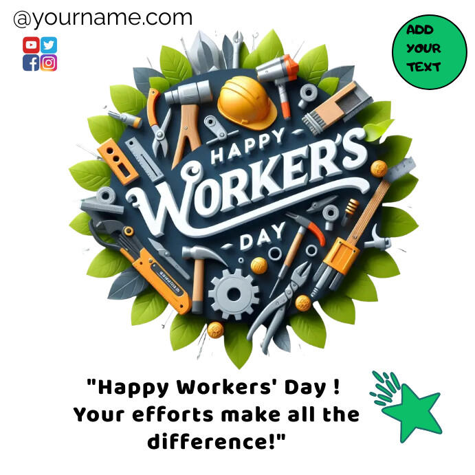 Workers Day Celebration Template | PosterMyWall