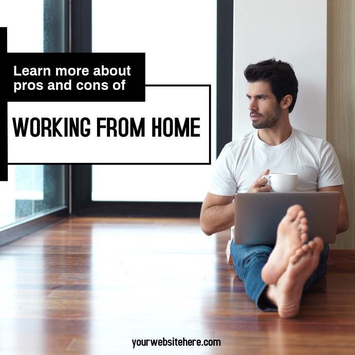 Working from Home Instagram Post Template | PosterMyWall