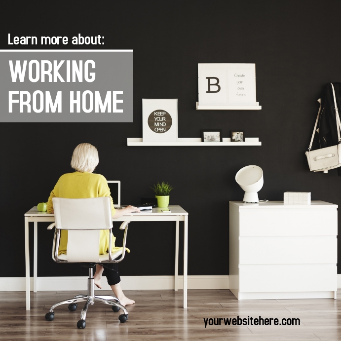 Working from Home Instagram Post Template | PosterMyWall