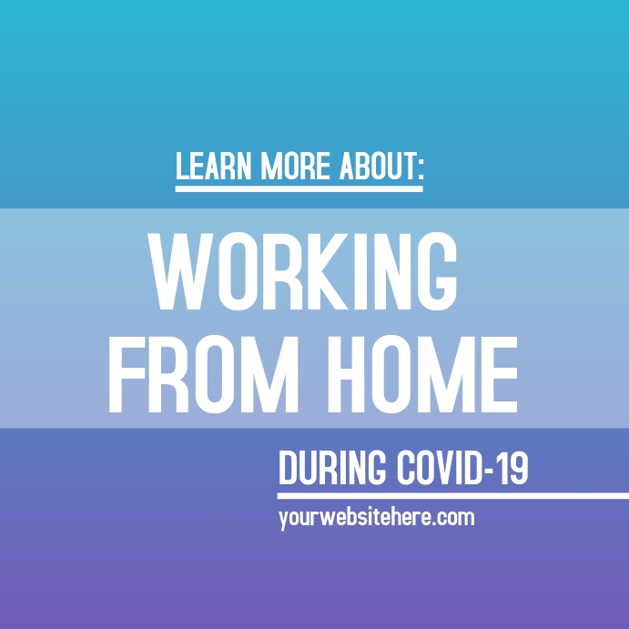 Working from Home Instagram Post Template | PosterMyWall