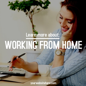 Working from Home Instagram Post Template | PosterMyWall