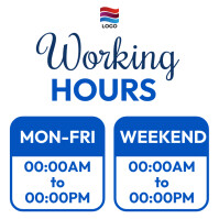working hours template | PosterMyWall