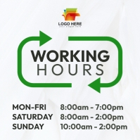 working hours flyer Template | PosterMyWall