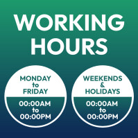 working hours flyer Template | PosterMyWall