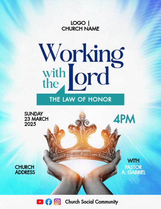 Copy of Working With The Lord | PosterMyWall