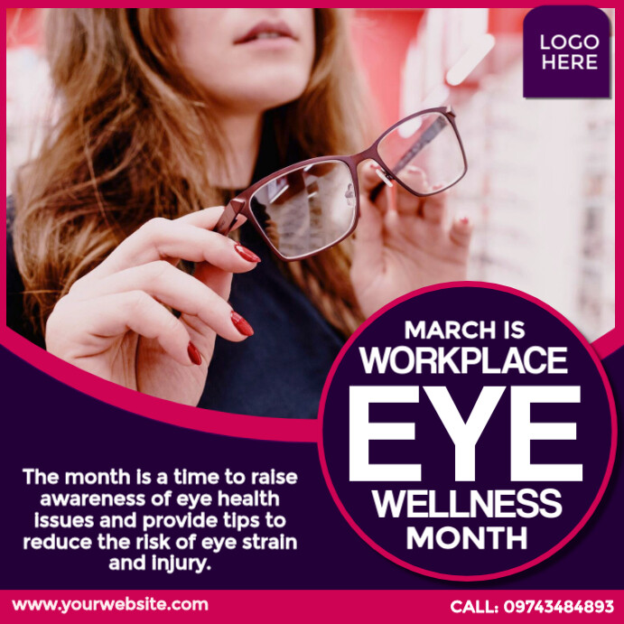 Plantilla de Workplace Eye Wellness Month | PosterMyWall