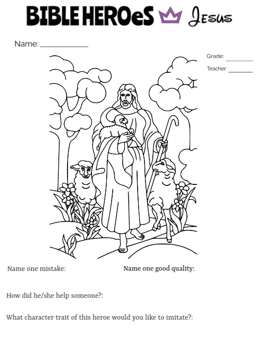 worksheet, bible class, christian, Jesus Template | PosterMyWall