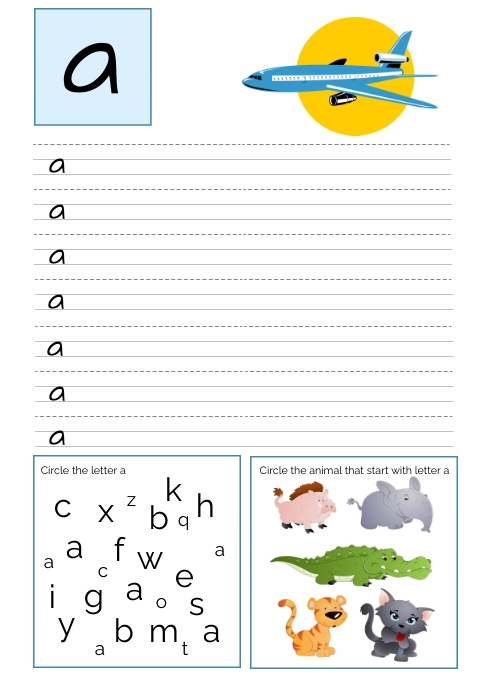 Worksheet Letter A Template | PosterMyWall