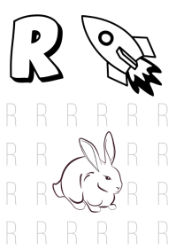 Letter B Bus Tracing Worksheet Printable Template | PosterMyWall