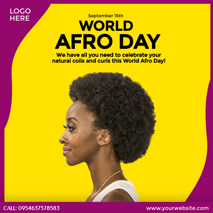 Copy of World Afro Day | PosterMyWall