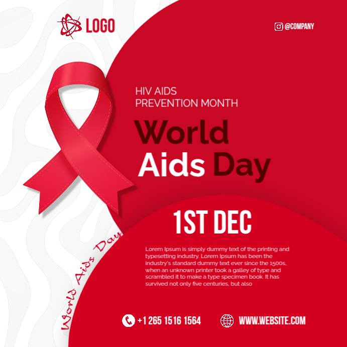 World Aids Day flyer Design | Aids Day Dec 1st Template | PosterMyWall