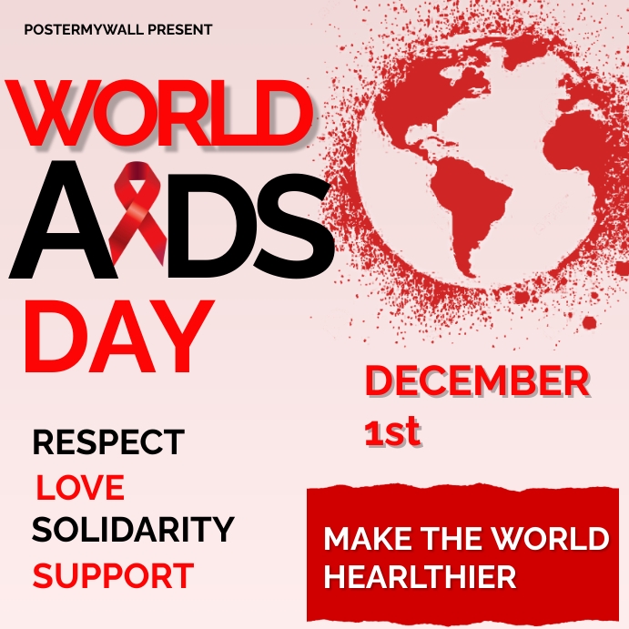 World aids Instagram post flyer Template | PosterMyWall