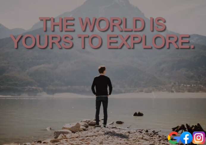 WORLD AND EXPLORE QUOTE TEMPLATE | PosterMyWall
