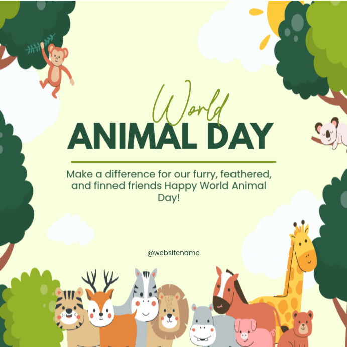 World Animal Day Instagram Post Template | PosterMyWall