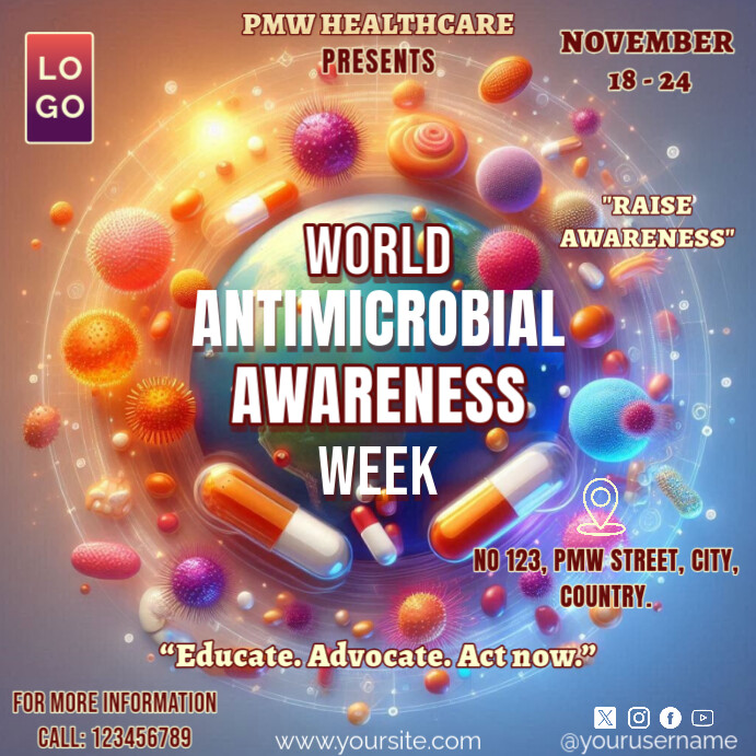 World Antimicrobial Awareness Week Template | PosterMyWall