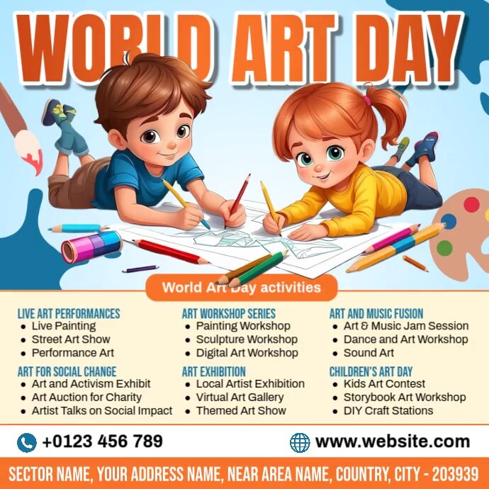 Copy of World Arts Day Ad | PosterMyWall