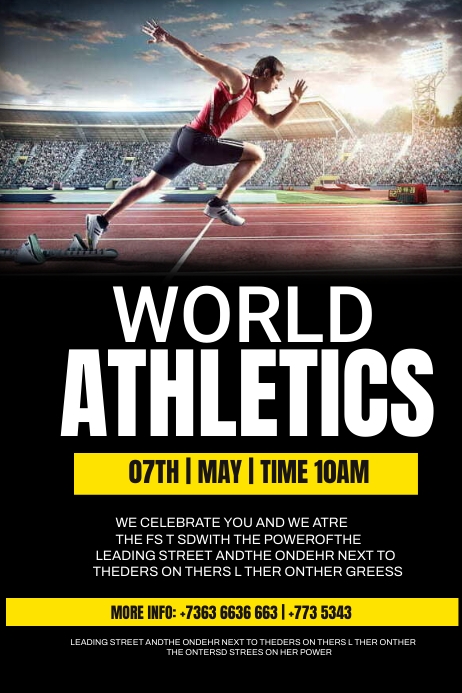 Copy of world athletics | PosterMyWall